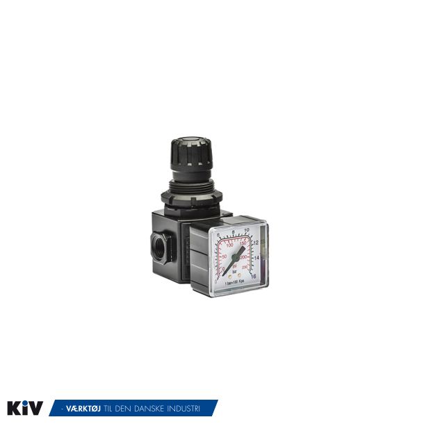 Flair reduktionsventil Med manometer E15/2 1/4" 1-16bar - Værkstedsudstyr - Kivtools
